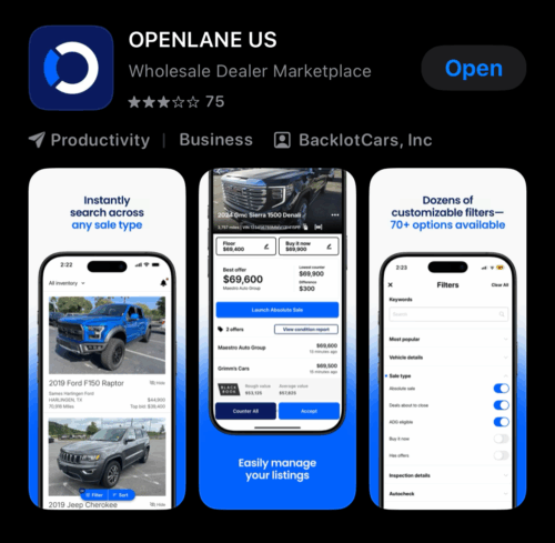 Navigating the Unified OPENLANE app - OPENLANE